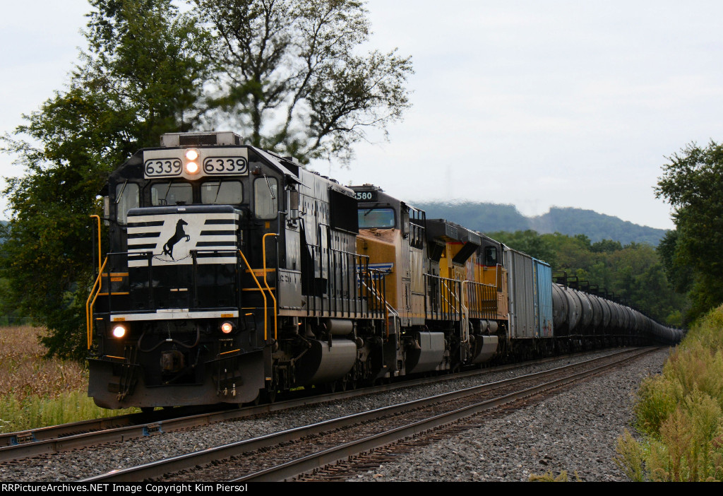 NS 6339 UP 5580 UP 8798 NS Train 64K Ethanol Loads